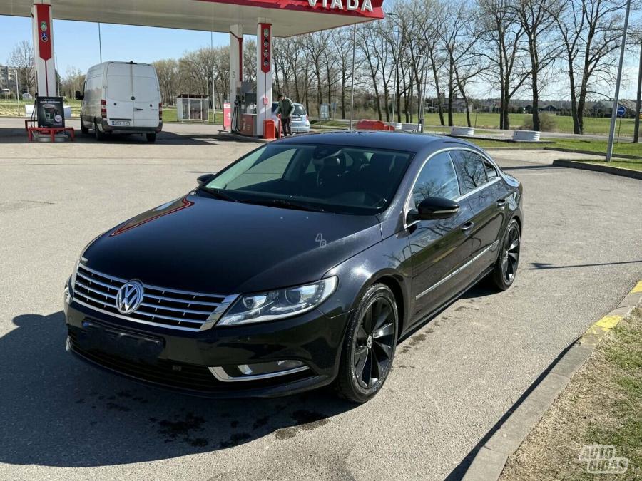 Black Volkswagen CC / Passat CC 2012 in Vilnius, with an engine capacity of 2.00 L and mileage of 301 thousand km for 5950 €, photo 1 on AUTOMOTO.COM.LV