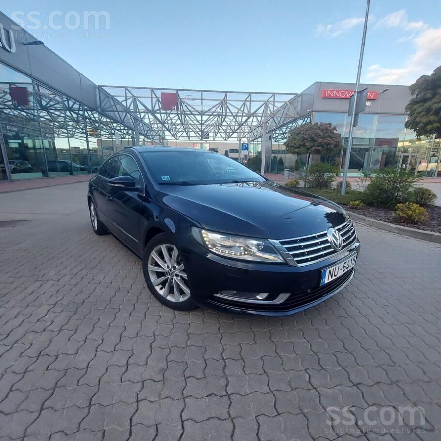 Black Volkswagen CC / Passat CC 2012 in Riga, with an engine capacity of 2.00 L and mileage of 317 thousand km for 6299 €, photo 1 on AUTOMOTO.COM.LV