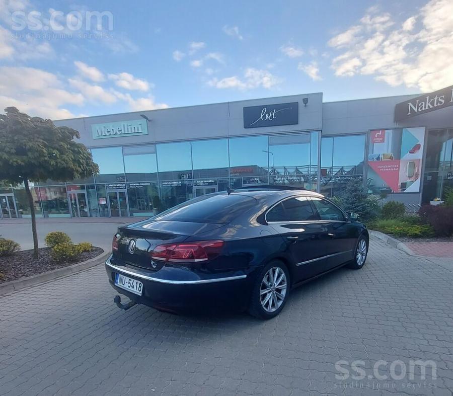 Black Volkswagen CC / Passat CC 2012 in Riga, with an engine capacity of 2.00 L and mileage of 317 thousand km for 6299 €, photo 5 on AUTOMOTO.COM.LV