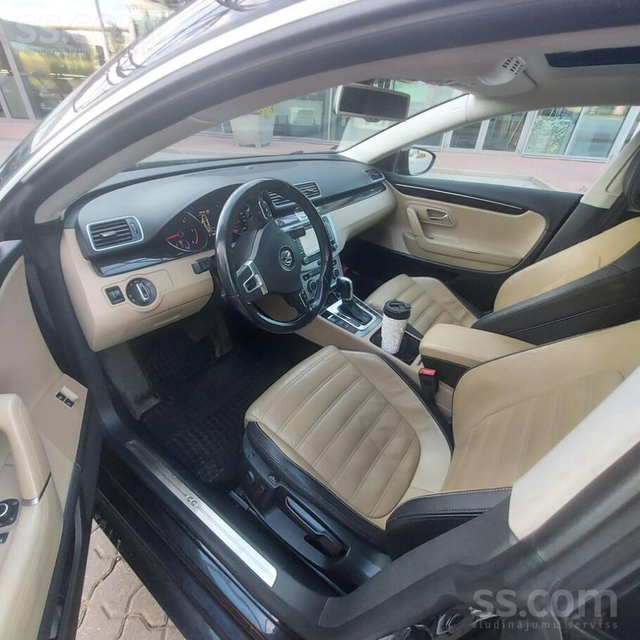 Black Volkswagen CC / Passat CC 2012 in Riga, with an engine capacity of 2.00 L and mileage of 317 thousand km for 6299 €, photo 8 on AUTOMOTO.COM.LV