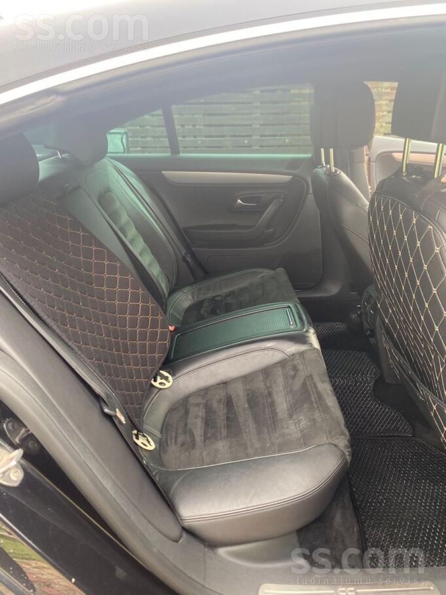 Black Volkswagen CC / Passat CC 2013 in Riga, with an engine capacity of 2.00 L and mileage of 269 thousand km for 6900 €, photo 7 on AUTOMOTO.COM.LV