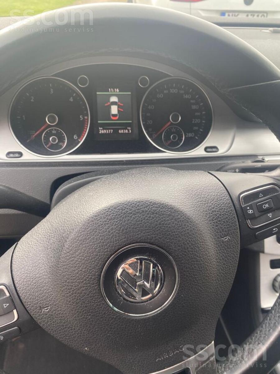 Black Volkswagen CC / Passat CC 2013 in Riga, with an engine capacity of 2.00 L and mileage of 269 thousand km for 6900 €, photo 11 on AUTOMOTO.COM.LV