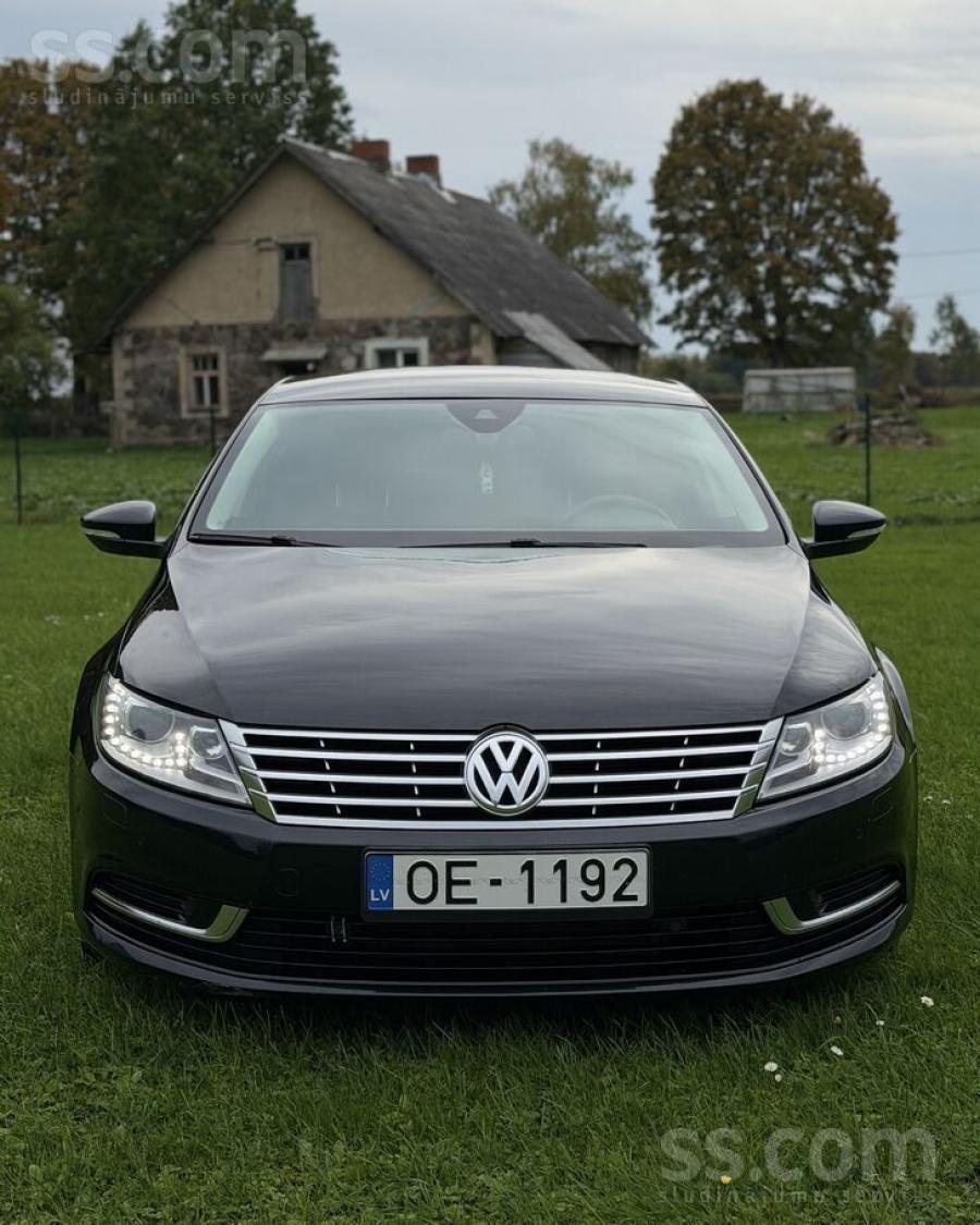 Black Volkswagen CC / Passat CC 2015 in Riga, with an engine capacity of 2.00 L and mileage of 231 thousand km for 7500 €, photo 1 on AUTOMOTO.COM.LV