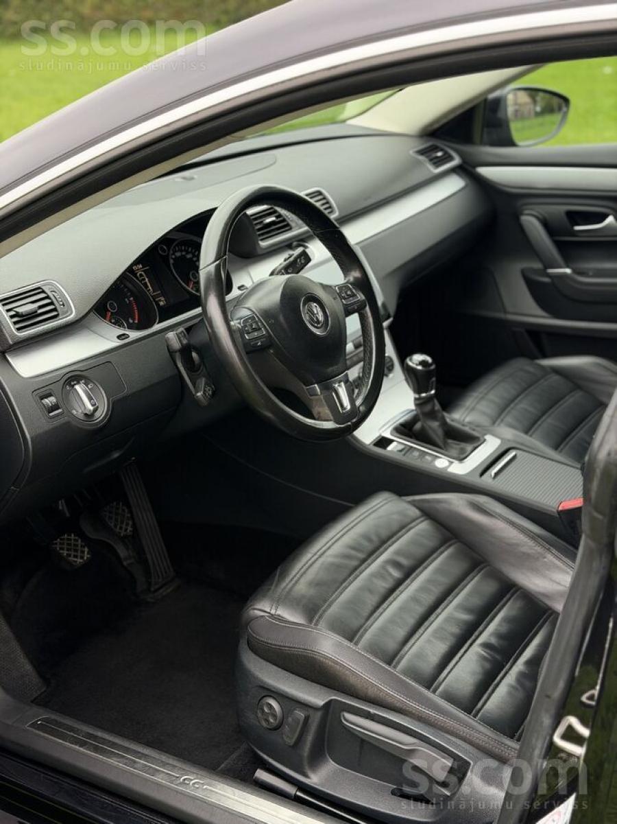 Black Volkswagen CC / Passat CC 2015 in Riga, with an engine capacity of 2.00 L and mileage of 231 thousand km for 7500 €, photo 12 on AUTOMOTO.COM.LV