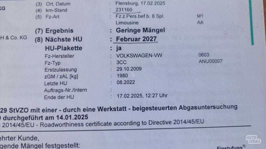 Brūns Volkswagen CC / Passat CC 2009 Kauņa, ar dzinēja tilpumu 2.00 L un nobraukumu 237 tūkst. km par 6150 €, foto 33 vietnē AUTOMOTO.COM.LV