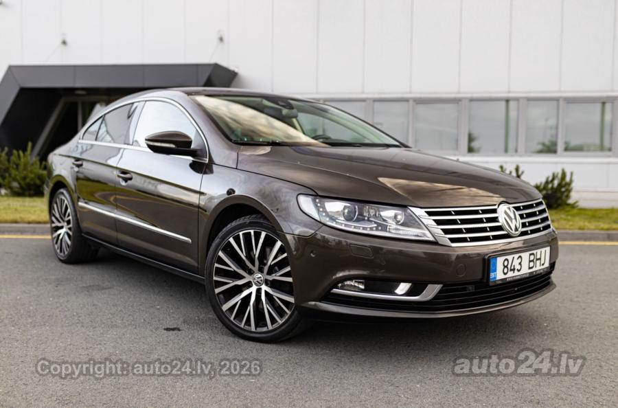 Brown Volkswagen CC / Passat CC 2012 in Tallinn, with an engine capacity of 2.00 L and mileage of 273 thousand km for 7999 €, photo 1 on AUTOMOTO.COM.LV