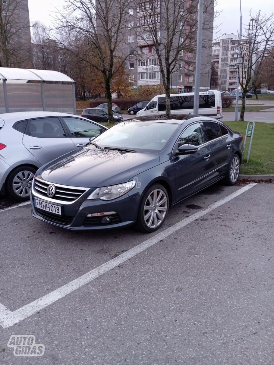 Grey Volkswagen CC / Passat CC 2009 in Vilnius, with an engine capacity of 2.00 L and mileage of 264 thousand km for 4950 €, photo 1 on AUTOMOTO.COM.LV
