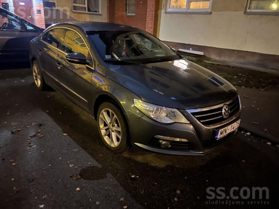 Grey Volkswagen CC / Passat CC 2008 in Riga, with an engine capacity of 2.00 L and mileage of 184 thousand km for 4550 €, photo 1 on AUTOMOTO.COM.LV