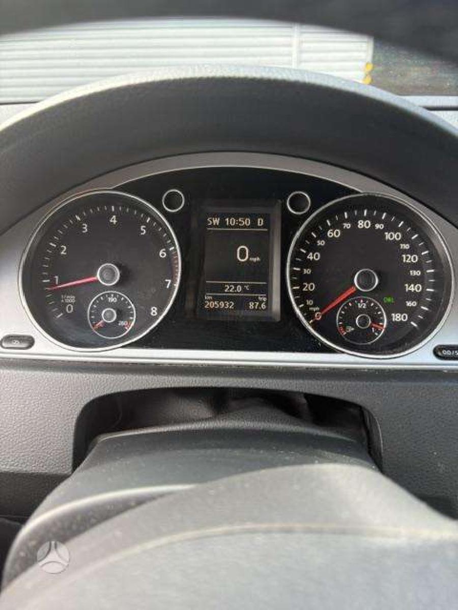 Grey Volkswagen CC / Passat CC 2012 in Vilnius, with an engine capacity of 1.98 L and mileage of 206 thousand km for 2900 €, photo 10 on AUTOMOTO.COM.LV