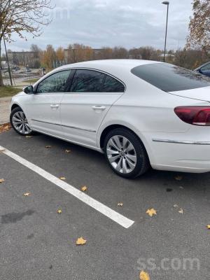 White Volkswagen CC / Passat CC 2013 in Riga, with an engine capacity of 2.00 L and mileage of 255 thousand km for 7300 €, photo 6 on AUTOMOTO.COM.LV