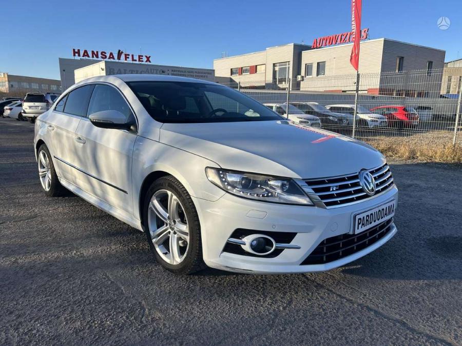 White Volkswagen CC / Passat CC 2016 in Panevezys, with an engine capacity of 1.97 L and mileage of 275 thousand km for 10000 €, photo 1 on AUTOMOTO.COM.LV