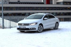 White Volkswagen CC / Passat CC 2015 in Riga, with an engine capacity of 1.40 L and mileage of 144 thousand km for 8980 €, photo 3 on AUTOMOTO.COM.LV