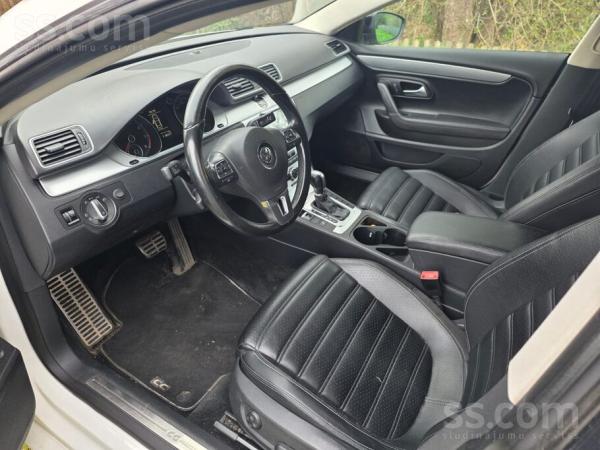 White Volkswagen CC / Passat CC 2012 in Riga, with an engine capacity of 2.00 L and mileage of 233 thousand km for 5000 €, photo 9 on AUTOMOTO.COM.LV
