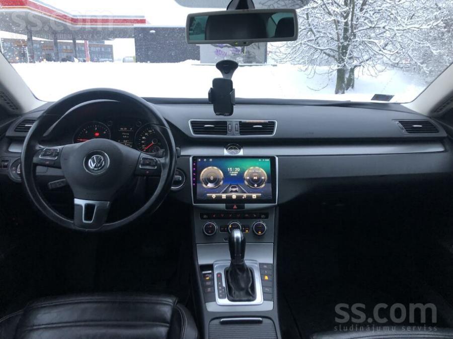White Volkswagen CC / Passat CC 2013 in Riga, with an engine capacity of 2.00 L and mileage of 204 thousand km for 8300 €, photo 4 on AUTOMOTO.COM.LV