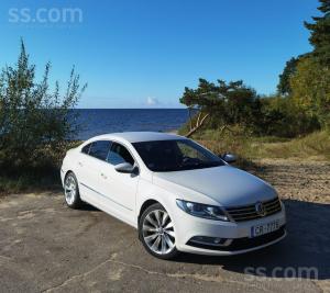 White Volkswagen CC / Passat CC 2013 in Riga, with an engine capacity of 2.00 L and mileage of 204 thousand km for 8300 €, photo 5 on AUTOMOTO.COM.LV