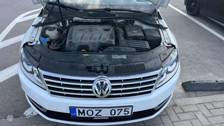 White Volkswagen CC / Passat CC 2014 in Siauliai, with an engine capacity of 1.97 L and mileage of 253 thousand km for 7400 €, photo 8 on AUTOMOTO.COM.LV