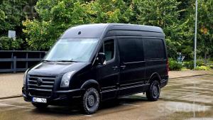 Melns Volkswagen Crafter 2010 Ogre, ar dzinēja tilpumu 2.50 L un nobraukumu 387 tūkst. km par 5950 €, foto  vietnē AUTOMOTO.COM.LV