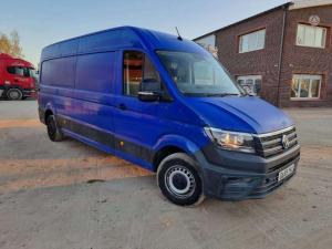 Blue Volkswagen Crafter 2020 in Siauliai, with an engine capacity of 0.00 L and mileage of 80 thousand km for 10900 €, photo  on AUTOMOTO.COM.LV