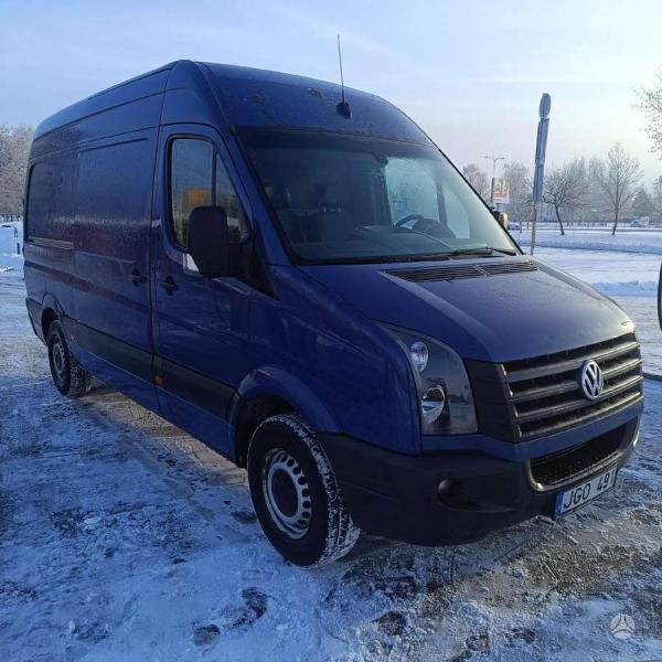 Blue Volkswagen Crafter 2013 in Panevezys, with an engine capacity of 1.97 L and mileage of 529 thousand km for 3900 €, photo 1 on AUTOMOTO.COM.LV