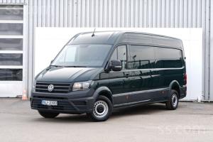 Green Volkswagen Crafter 2024 in Riga, with an engine capacity of 2.00 L and mileage of 58 thousand km for 34950 €, photo  on AUTOMOTO.COM.LV