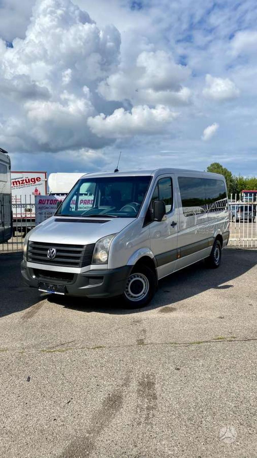 Grey Volkswagen Crafter 2013 in Marijampole, with an engine capacity of 1.97 L and mileage of 442 thousand km for 11193 €, photo 1 on AUTOMOTO.COM.LV