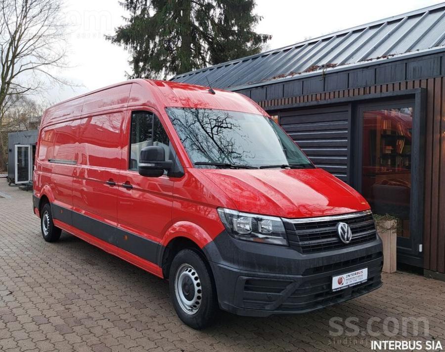 Red Volkswagen Crafter 2020 in Riga, with an engine capacity of 2.00 L and mileage of 0 thousand km for 20449 €, photo 1 on AUTOMOTO.COM.LV