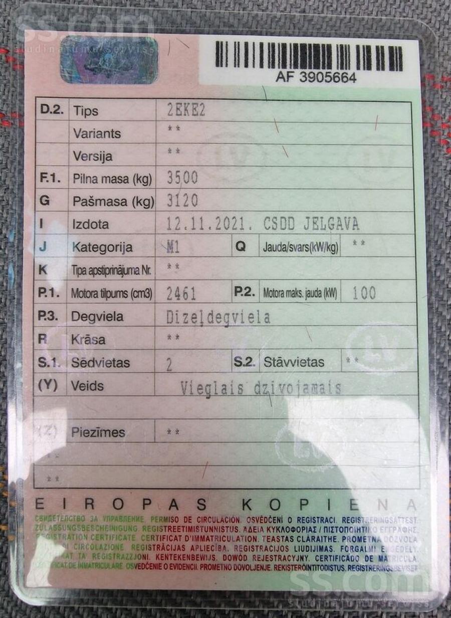 Balts Volkswagen Crafter 2008 Dobele, ar dzinēja tilpumu 2.50 L un nobraukumu 330 tūkst. km par 4500 €, foto 12 vietnē AUTOMOTO.COM.LV