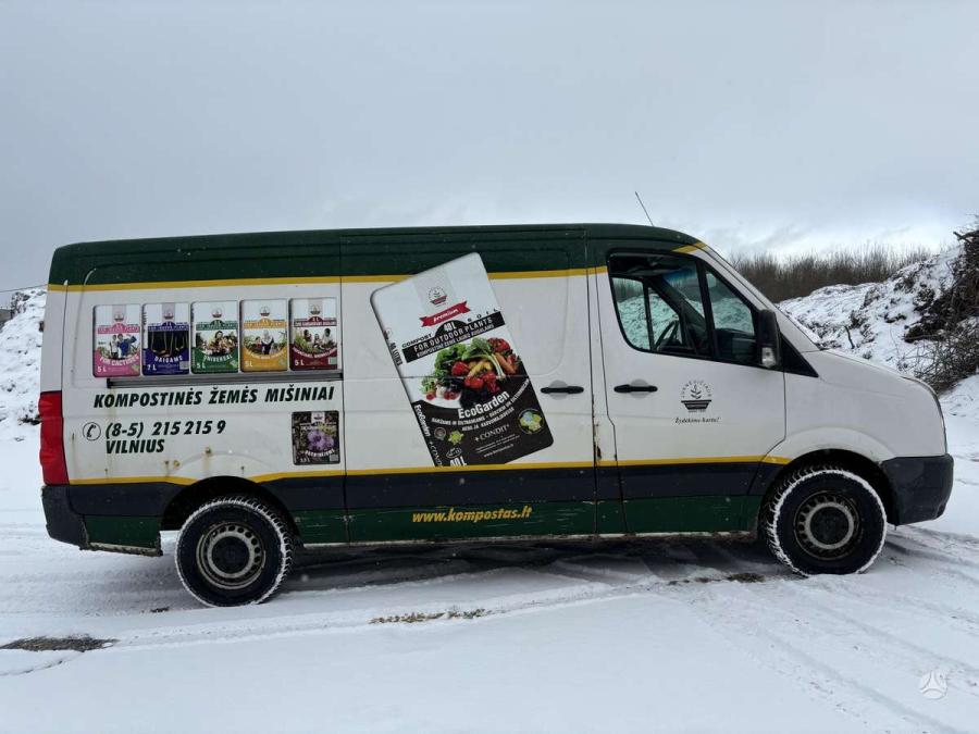 White Volkswagen Crafter 2014 in Vilnius, with an engine capacity of 2.00 L and mileage of 340 thousand km for 5350 €, photo 8 on AUTOMOTO.COM.LV