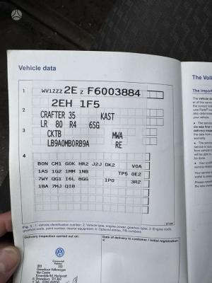 Белый Фольксваген Крафтер 2014 в Шальчининкай, объемом двигателя 1.97 л и пробегом 214 тыс. км за 4000 €, фото 12 на AUTOMOTO.COM.LV
