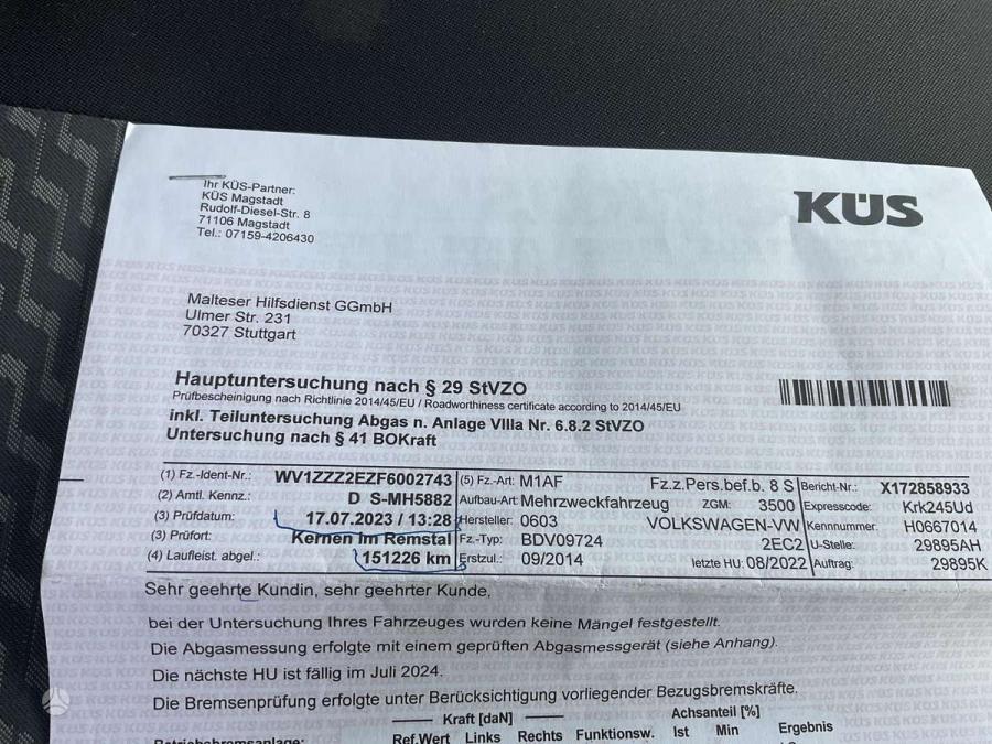 Balts Volkswagen Crafter 2014 Šauļi, ar dzinēja tilpumu 1.97 L un nobraukumu 184 tūkst. km par 12990 €, foto 28 vietnē AUTOMOTO.COM.LV