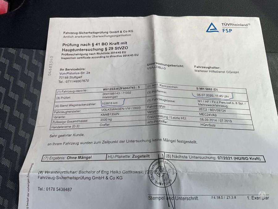 Balts Volkswagen Crafter 2014 Šauļi, ar dzinēja tilpumu 1.97 L un nobraukumu 184 tūkst. km par 12990 €, foto 31 vietnē AUTOMOTO.COM.LV
