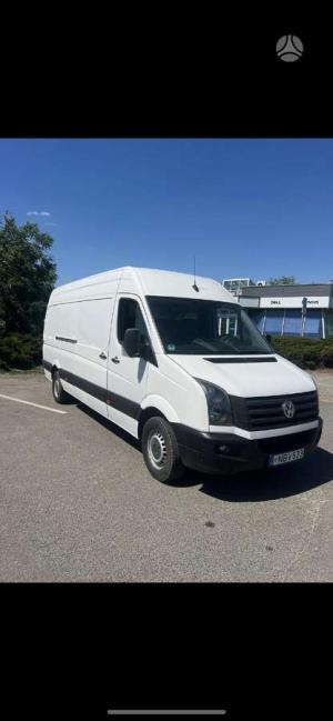White Volkswagen Crafter 2016 in Vilnius, with an engine capacity of 2.00 L and mileage of 155 thousand km for 11400 €, photo  on AUTOMOTO.COM.LV