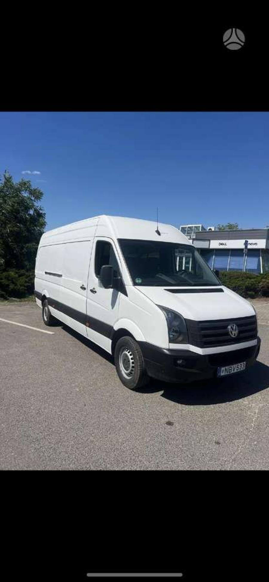 White Volkswagen Crafter 2016 in Vilnius, with an engine capacity of 2.00 L and mileage of 155 thousand km for 11400 €, photo 1 on AUTOMOTO.COM.LV