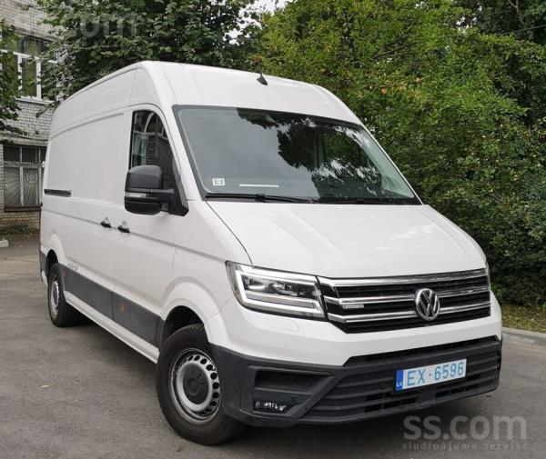 White Volkswagen Crafter 2019 in Riga, with an engine capacity of 0.00 L and mileage of 56 thousand km for 14900 €, photo 2 on AUTOMOTO.COM.LV