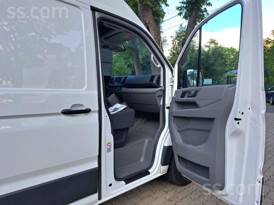 White Volkswagen Crafter 2019 in Riga, with an engine capacity of 2.00 L and mileage of 0 thousand km for 21175 €, photo 16 on AUTOMOTO.COM.LV