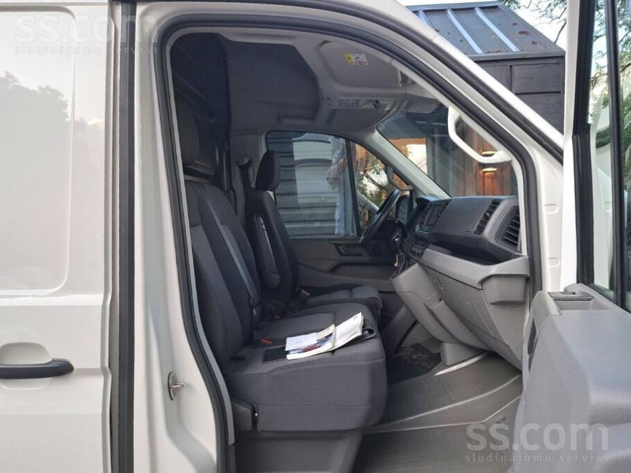 White Volkswagen Crafter 2019 in Riga, with an engine capacity of 2.00 L and mileage of 0 thousand km for 21175 €, photo 17 on AUTOMOTO.COM.LV