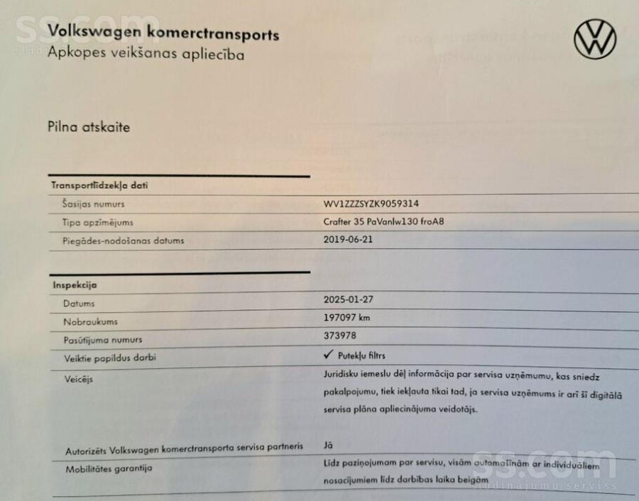 White Volkswagen Crafter 2019 in Riga, with an engine capacity of 2.00 L and mileage of 0 thousand km for 21175 €, photo 33 on AUTOMOTO.COM.LV