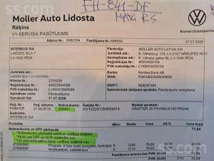 White Volkswagen Crafter 2019 in Riga, with an engine capacity of 2.00 L and mileage of 0 thousand km for 21175 €, photo 34 on AUTOMOTO.COM.LV