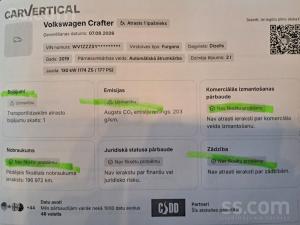White Volkswagen Crafter 2019 in Riga, with an engine capacity of 2.00 L and mileage of 0 thousand km for 21175 €, photo 36 on AUTOMOTO.COM.LV
