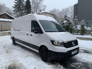 White Volkswagen Crafter 2020 in Kaunas, with an engine capacity of 2.00 L and mileage of 121 thousand km for 15700 €, photo  on AUTOMOTO.COM.LV