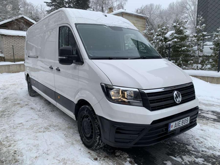 White Volkswagen Crafter 2020 in Kaunas, with an engine capacity of 2.00 L and mileage of 121 thousand km for 15700 €, photo 9 on AUTOMOTO.COM.LV