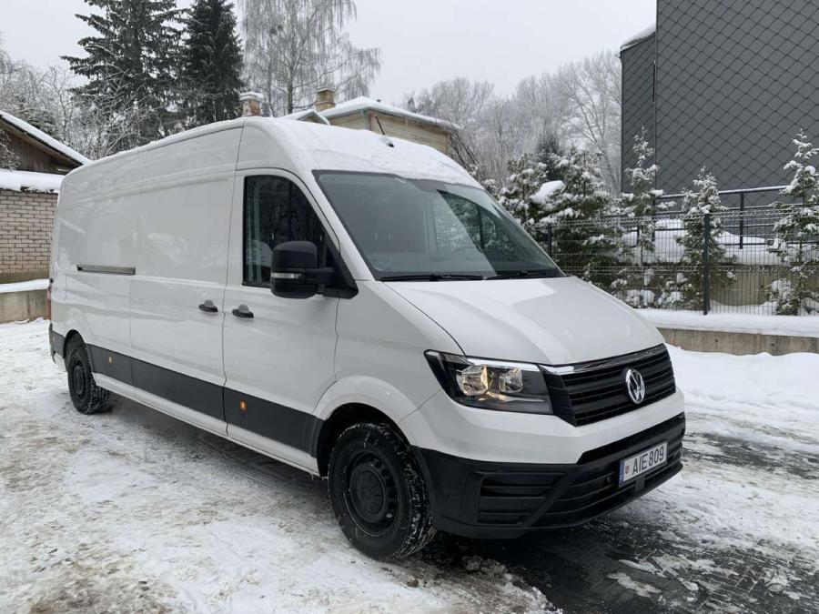 White Volkswagen Crafter 2020 in Kaunas, with an engine capacity of 2.00 L and mileage of 121 thousand km for 15700 €, photo 10 on AUTOMOTO.COM.LV