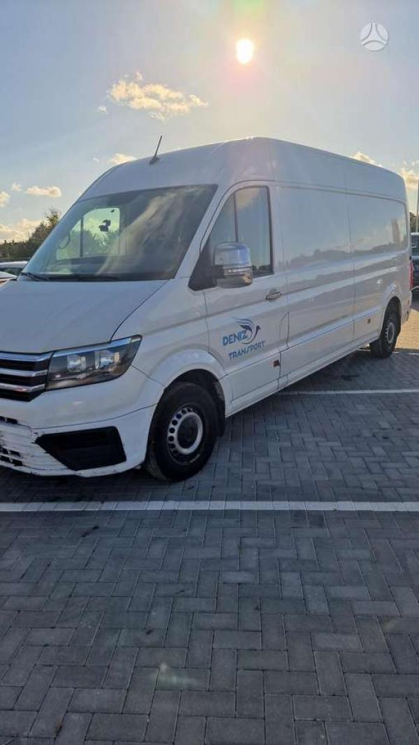 White Volkswagen Crafter 2020 in Taurage, with an engine capacity of 1.97 L and mileage of 300 thousand km for 8600 €, photo 1 on AUTOMOTO.COM.LV