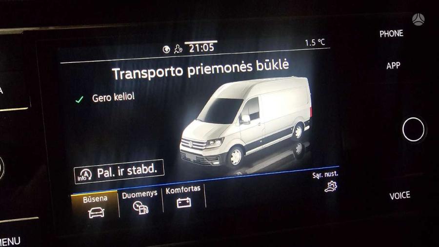 White Volkswagen Crafter 2022 in Marijampole, with an engine capacity of 2.00 L and mileage of 171 thousand km for 20800 €, photo 36 on AUTOMOTO.COM.LV