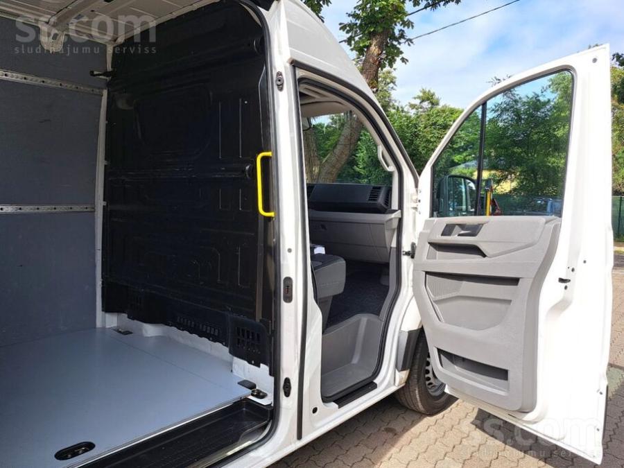 White Volkswagen Crafter 2022 in Riga, with an engine capacity of 2.00 L and mileage of 0 thousand km for 27225 €, photo 16 on AUTOMOTO.COM.LV