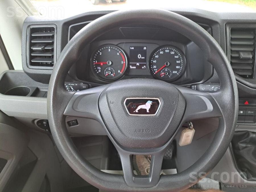White Volkswagen Crafter 2022 in Riga, with an engine capacity of 2.00 L and mileage of 0 thousand km for 27225 €, photo 20 on AUTOMOTO.COM.LV