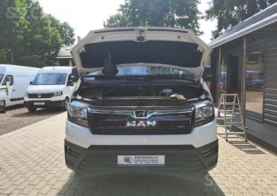 White Volkswagen Crafter 2022 in Riga, with an engine capacity of 2.00 L and mileage of 0 thousand km for 27225 €, photo 25 on AUTOMOTO.COM.LV