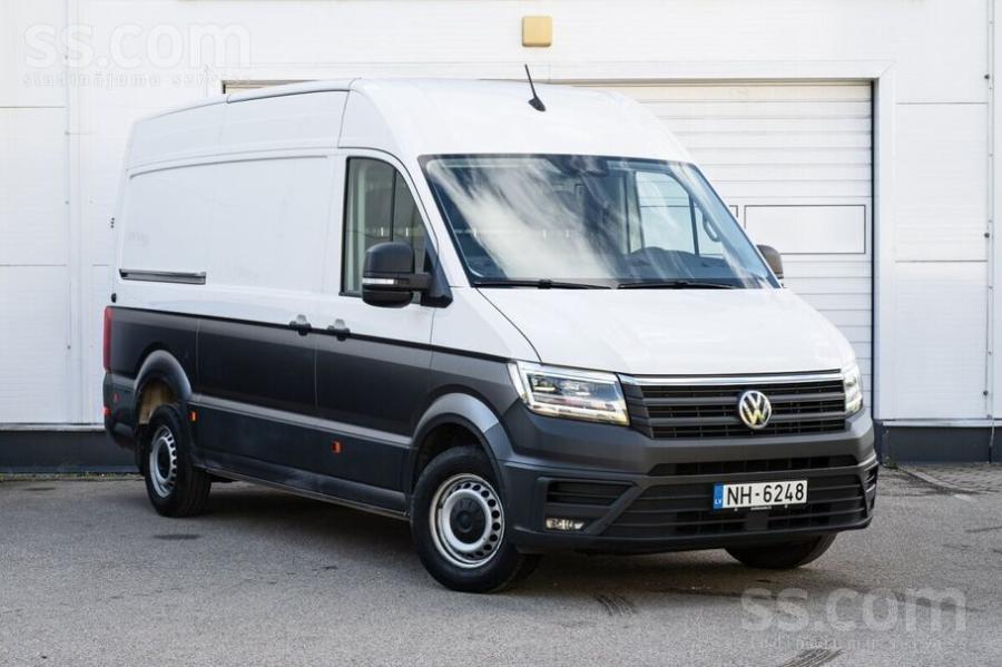White Volkswagen Crafter 2022 in Riga, with an engine capacity of 2.00 L and mileage of 123 thousand km for 26950 €, photo 3 on AUTOMOTO.COM.LV