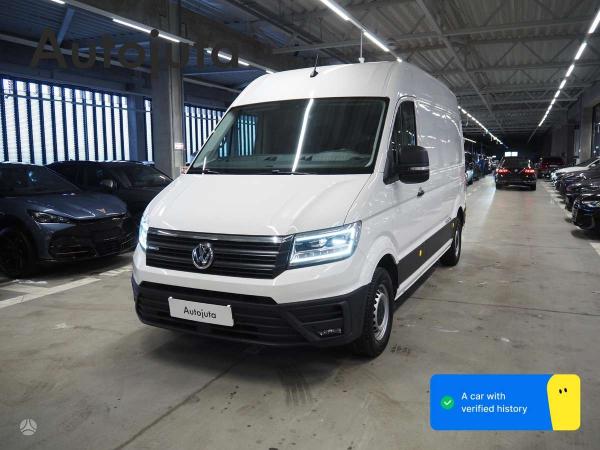 White Volkswagen Crafter 2023 in Vilnius, with an engine capacity of 0.00 L and mileage of 38 thousand km for 33900 €, photo 1 on AUTOMOTO.COM.LV
