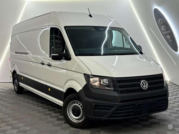 White Volkswagen Crafter 2024 in Marijampole, with an engine capacity of 1.97 L and mileage of 17 thousand km for 37900 €, photo 1 on AUTOMOTO.COM.LV